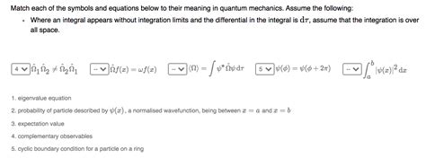 Solved Match Each Of The Symbols And Equations Below To Chegg