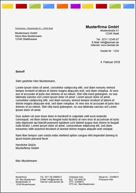 Schriftverkehr Vorlagen Kostenlos Cool Kostenlose Word Briefkopf