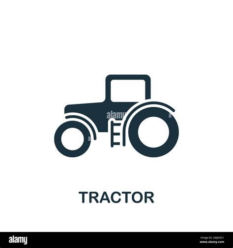 Tractor Icon Monochrome Simple Sign From Agriculture Collection