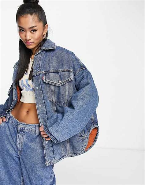 Levis Veste En Jean Style Camionneur Bleu Délavé Moyen Asos