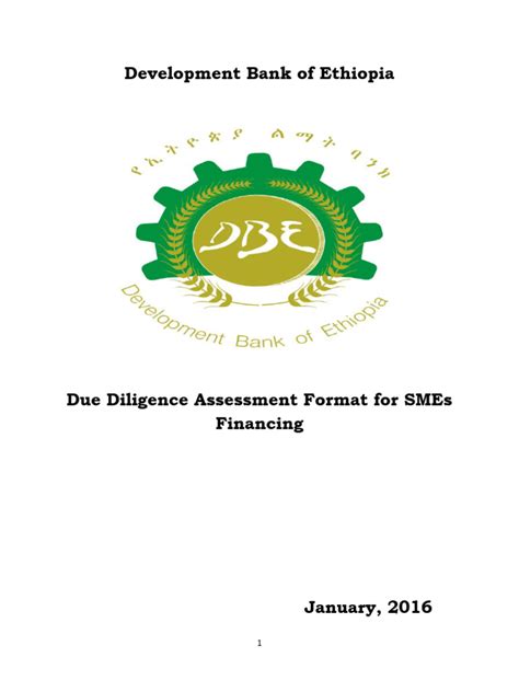 Due Diligence Assessment Format For Sme 2 Pdf Business Economies