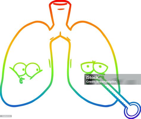 Ilustración De Dibujo De Una Línea De Gradiente De Arco Iris De Una