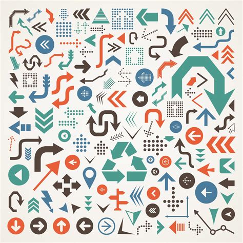 Set Of Icons Of An Arrow For The Design Internet Vector Art At Vecteezy