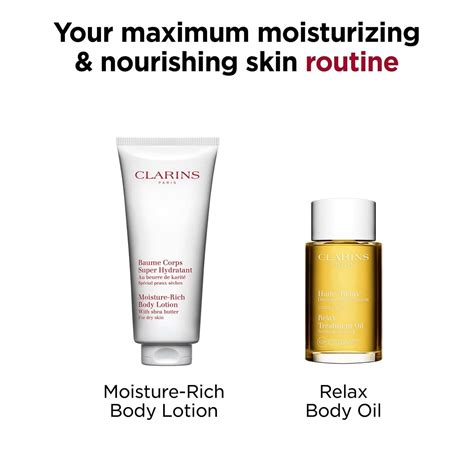 Clarins Moisture Rich Shea Butter Body Lotion For Dry Skin Women