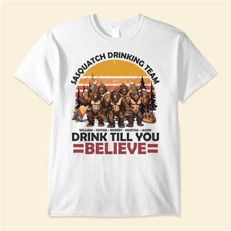 Sasquatch Drinking Team Personalized Shirt Macorner