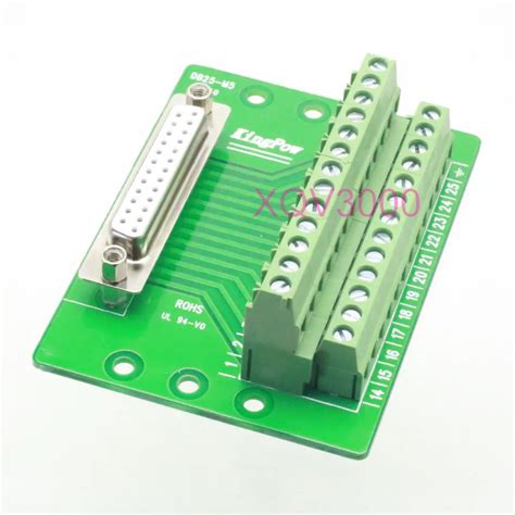 Connector Db25 D Sub Female 25 Pin Port Terminal Breakout Pcb Board 2