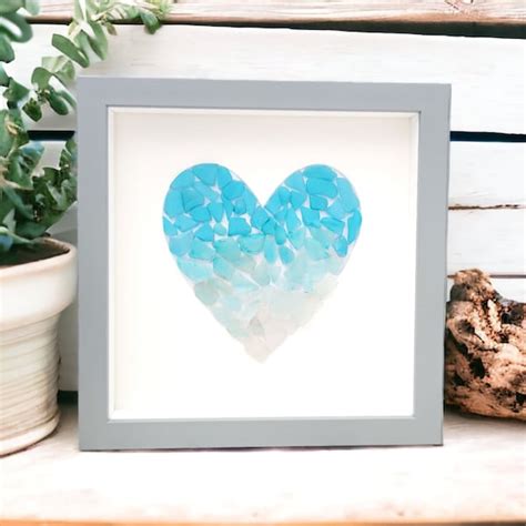 Sea Glass Heart Etsy