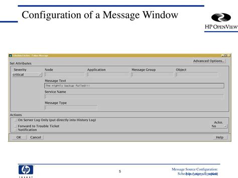 ppt message source configuration scheduled actions template
