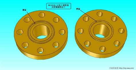 HG20595 97化工部带颈对焊钢制榫面槽面管法兰系列大全 3D实体设计 CAD CAE CAM CAPP PLM MES等工业软件
