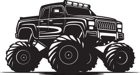 El Poder Dentro De Desatar La Fuerza De Los Camiones Monstruos Vector