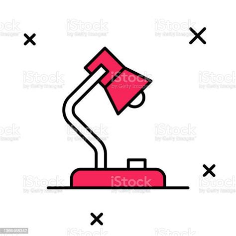 흰색 배경에 격리된 윤곽선 테이블 램프 아이콘입니다 벡터 0명에 대한 스톡 벡터 아트 및 기타 이미지 0명 가구 가득 찬 Istock