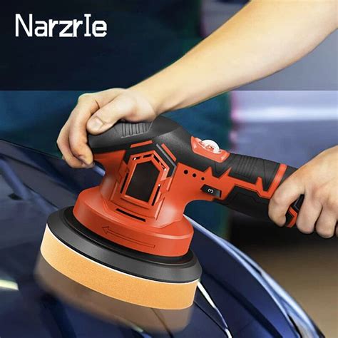 2000 5000rpm 무선 자동차 연마 기계 6 인치 무선 버퍼 연마기 6 가변 속도 샌더 전기 연마 왁스 도구 광택 6 단 강력 저소음 자동차 폴리싱