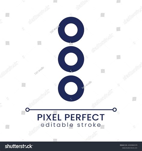 Ellipsis Menu Pixel Perfect Linear Ui Stock Vector Royalty Free