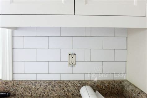 White Subway Tile Temporary Backsplash The Full Tutorial The Crazy