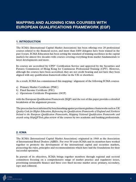 Mapping And Aligning Cma Courses With European Qualification Framework