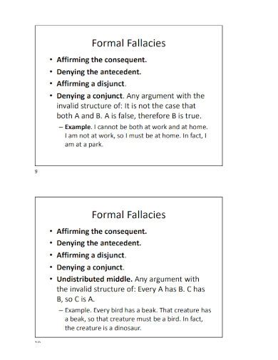 50 Fallacy Examples