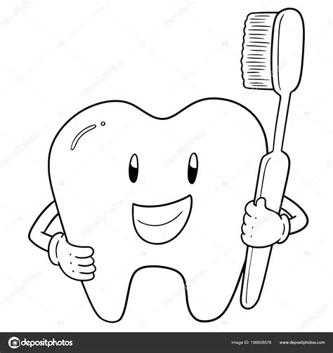 Dibujo Para Colorear Diente Y Cepillo De Dientes Dibujos Para Porn