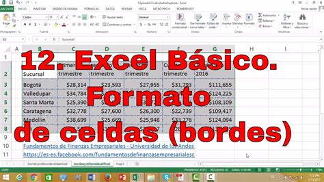 Formato De Borde En Excel Episodio Youtube