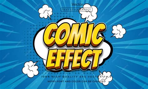 Premium Vector Editable Comic With Bubbles Text Effect