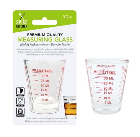 Glass Measuring Shot Glass 30ml Confectioners Favourite Pty Ltd