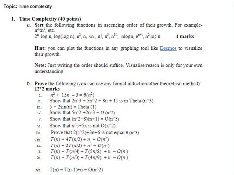 Solved Topic Time Complexity 1 Time Complexity 40 Points