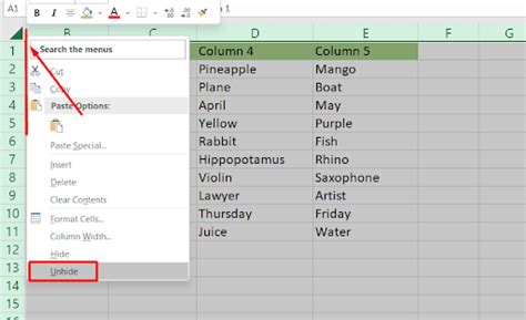 unhiding excel columns step by step guide softwarekeep