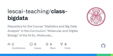 GitHub Lescai Teaching Class Bigdata Repository For The Course Statistics And Big Data