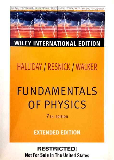 Fundamentals Of Physics 7th Ed Books N Bobs