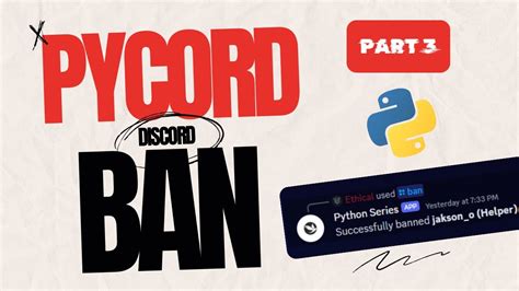 How To Code A Ban Command In Python Using Pycord Youtube
