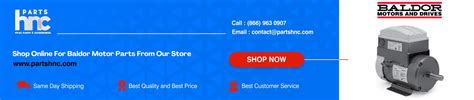 Get Baldor Motor Parts Fast at PartsHnC - Quality & Affordable