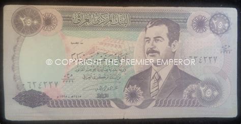 Iraq Iraq War “saddam Hussein” 250 Dinar Note Circa2003 Relic