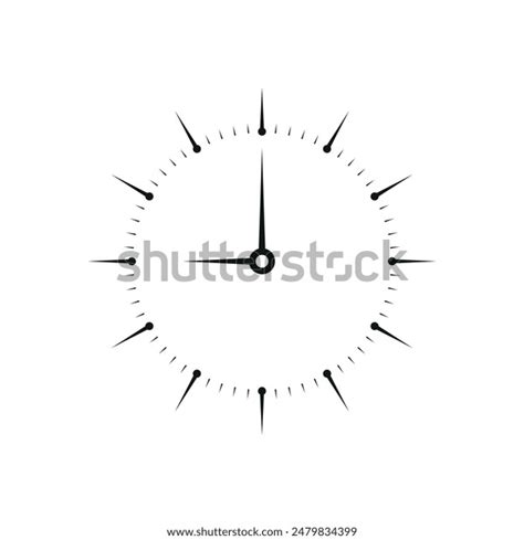 Linear Analog Clock Concept Analog Clock Stock Vector Royalty Free