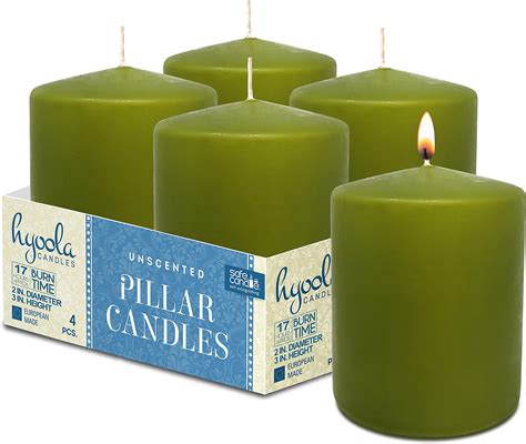 Jeco “2” Diameter By 3” Sage Green Pillar Candlecpz 2311