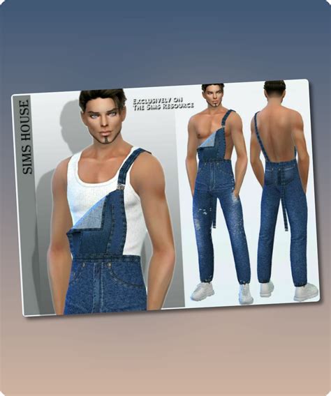 Mens Denim Jumpsuit Sims 4 Clothing Cc