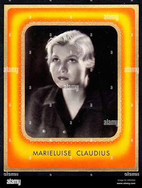 Portrait Of Marieluise Claudius Vintage German Cigarette Card Stock