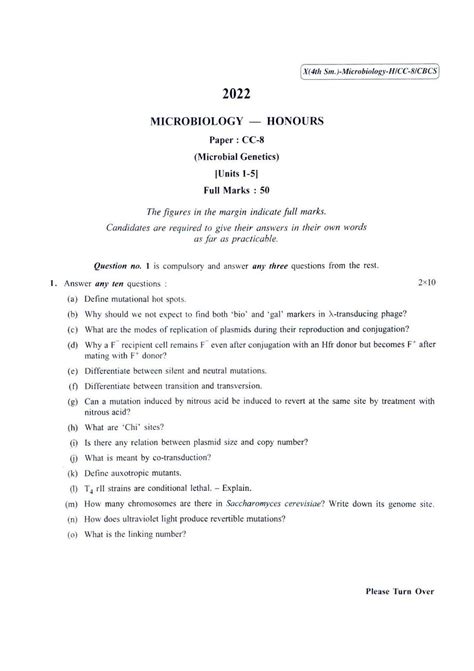 File CU B Sc Honours Microbiology Semester Paper CC QP Pdf Gurudas College Wiki