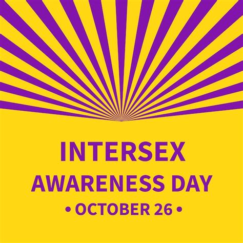 Типографический плакат ко дню осведомленности о интерсексуалах праздник лгбт сообщества отмечают