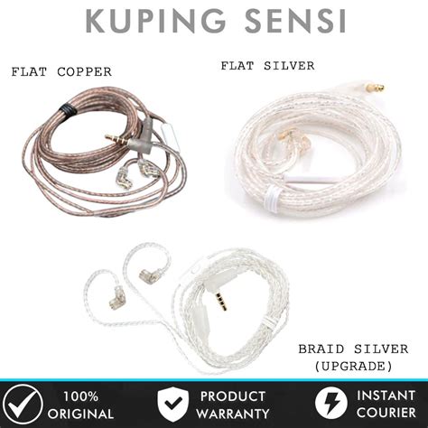 Jual Kabel Kz Ofc Copper Silver Kz Cable With Mic For Zsn Pro Zs Zs Zsa Zs Pro X Zst Zst X