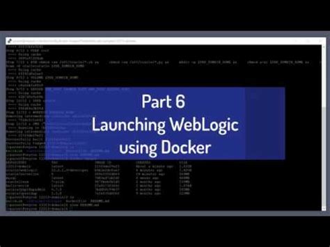 Deploying WebLogic Using Docker Part 6 YouTube