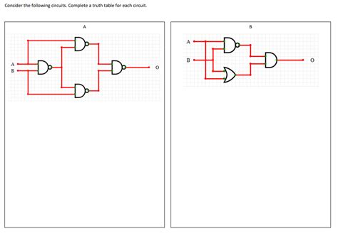 Solved Consider The Following Circuits Complete A Truth Chegg