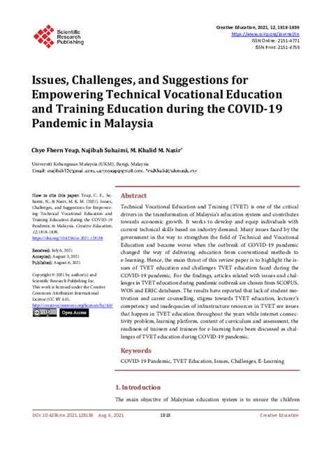 Pdf Issues Challenges And Suggestions For Empowering Technical