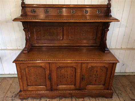 Aesthetic Movement Oak Buffet Sideboard As1140a058 Antiques Atlas