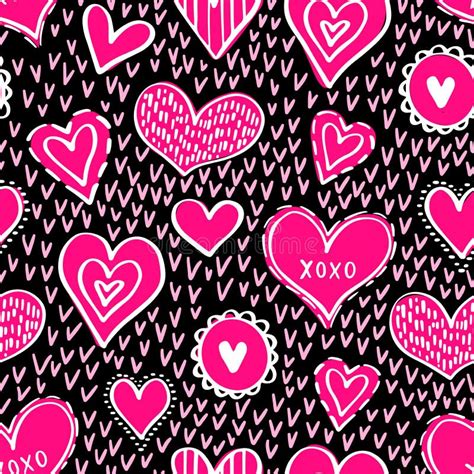 Corazones Inconsútiles Pattern 06 Ilustración del Vector Ilustración
