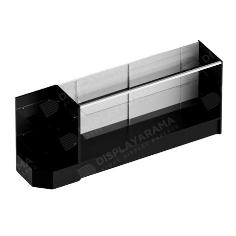 Black Retail Display Case Set 1x Display Case 1 Corner