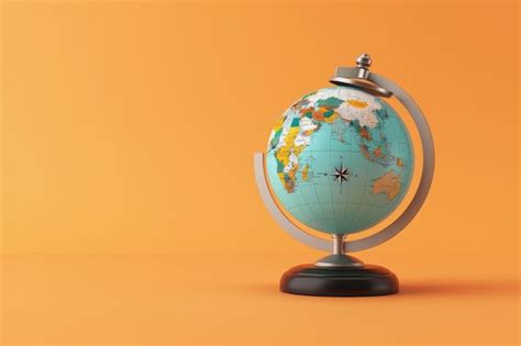 Premium Photo Globe And Compass In The Concept Of Exploration And
