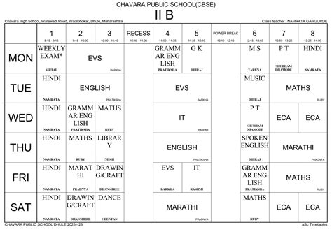 Time Table Time Table Time Table