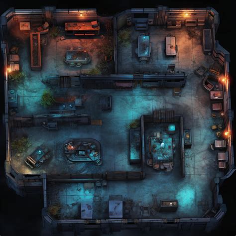 10 Cyberpunk Slums Battlemaps Sci Fi Dnd Battle Map Cyberpunk Dandd