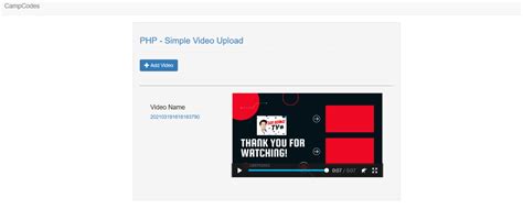 how to upload video files using php mysql campcodes