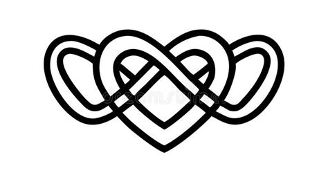 Intertwined Hearts Knot Vector For Love Unity Themes Vector Design Generative Ai Stock Vector