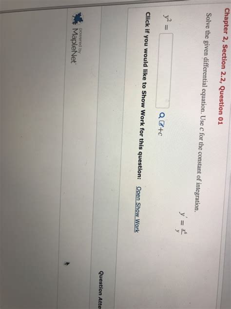 Solved Chapter Section Question Solve The Given Chegg